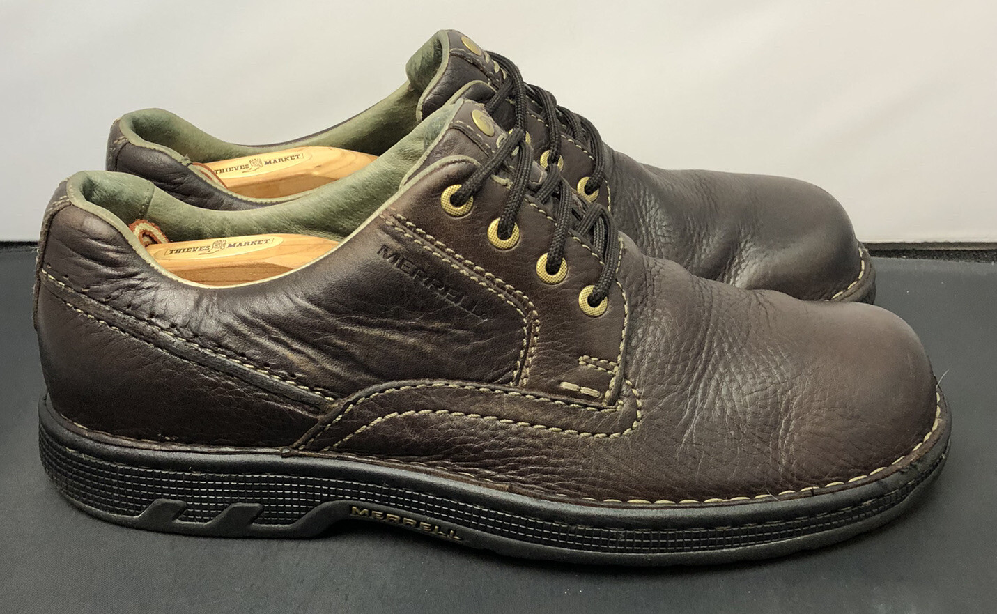 Merrell World Rambler Brown Pebbled Leather J45127 Casual Oxford Shoes ...