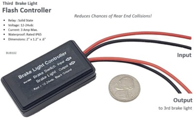 Accele BUB102 Third Brake Light Flasher 12-24v Relay Water Proof 3Amp ...