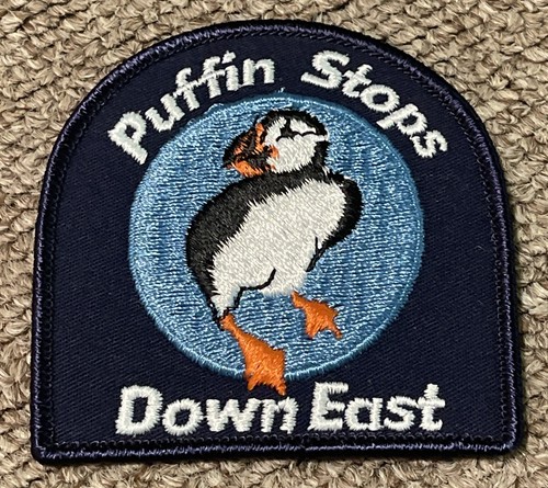 Vintage 80s Atlantic Puffin Maine Acadia National Park Sew On Patch NOS ...