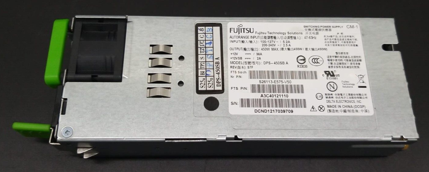 Fujitsu S26113-f575-l13 450w Grey Power Supply Unit for sale online ...