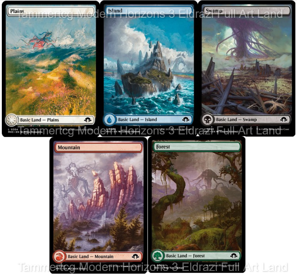 5x Foil Modern Horizons 3 Eldrazi Full Art Land Magic the Gathering MTG ...