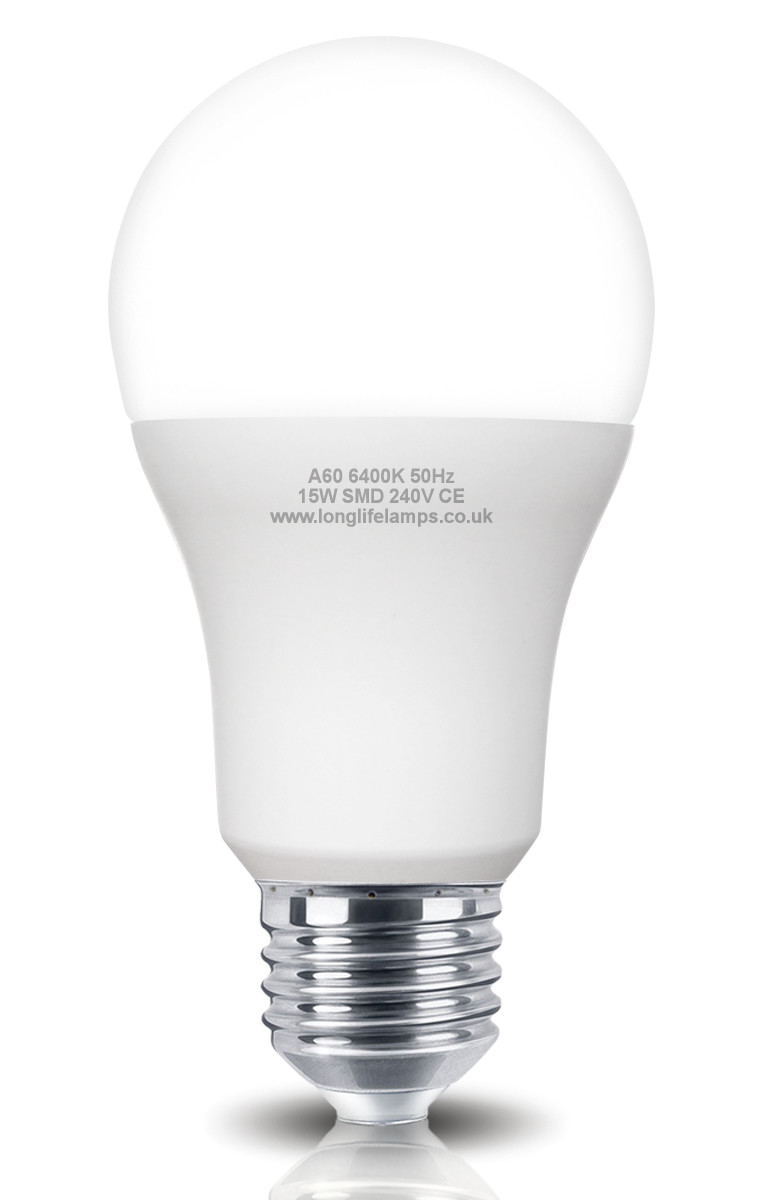 3 Pack 15W GLS LED Cool White Light Bulb E27 Edison Screw 15W = 135W ...