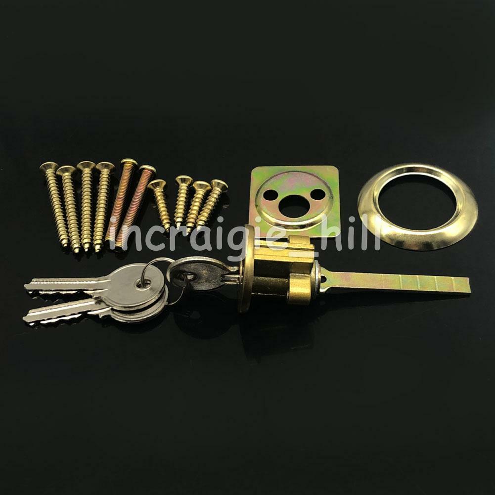 Door Lock DEADLOCK KIT DOUBLE CYLINDER WITH 3 KEYS Anti Jemmy Lock GOLD ...