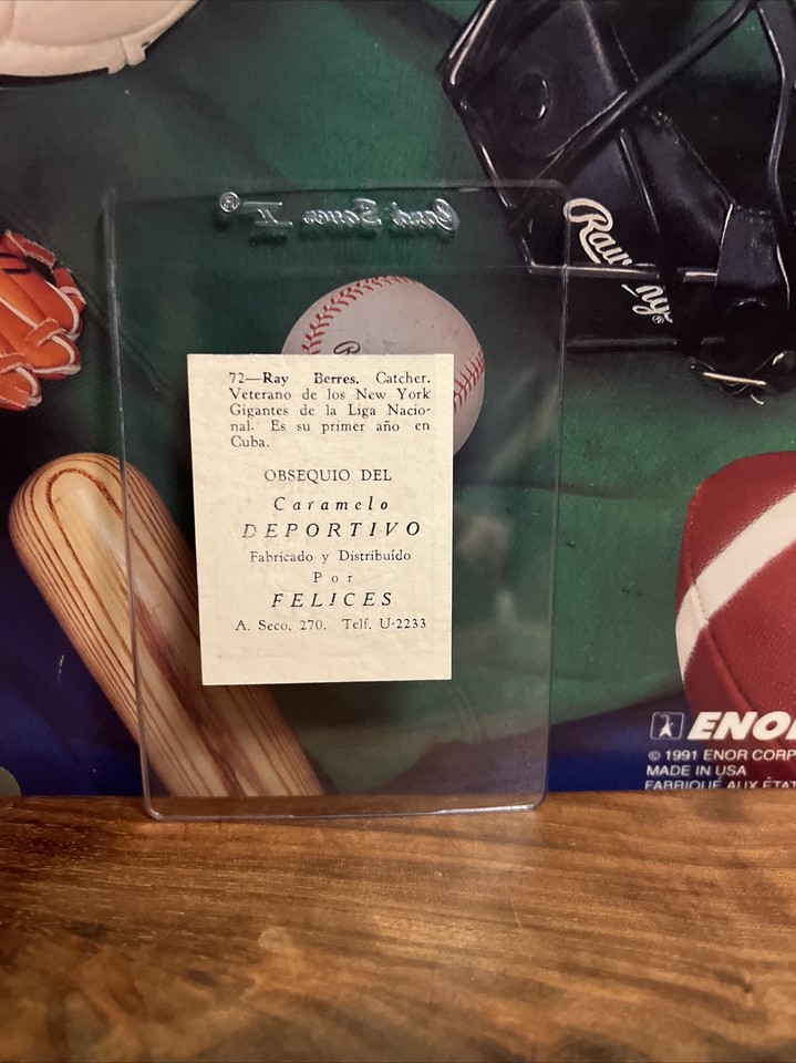 1945-46 Caramelo Deportivo Cuban League - #72 - Ray Berres - Vg | eBay