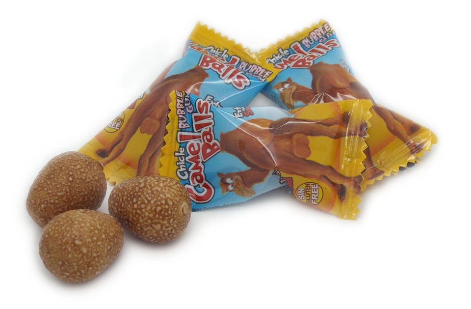 Fini Camel Balls Bubble Gum Balls - 24-Pack - Extra Sour - Liquid ...