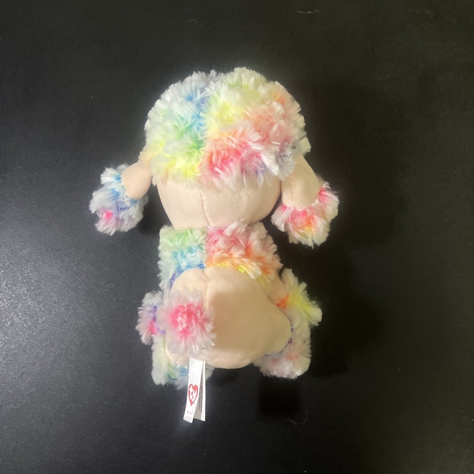 Ty Beanie Boos Rainbow Poodle Dog Puppy Plush 6" Bean Bag Stuffed ...