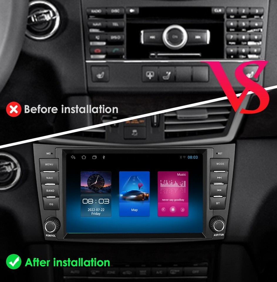 For Mercedes Benz CLS/E Class W211 W219 Carplay Stereo Radio Android ...