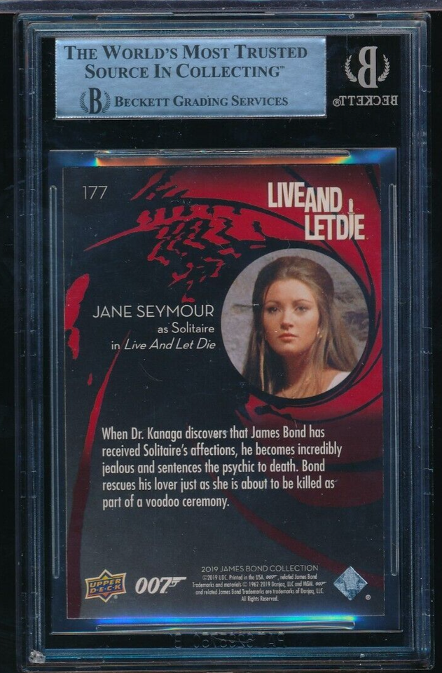 2019 Upper Deck James Bond #177 Jane Seymour Solitaire signed auto BAS ...