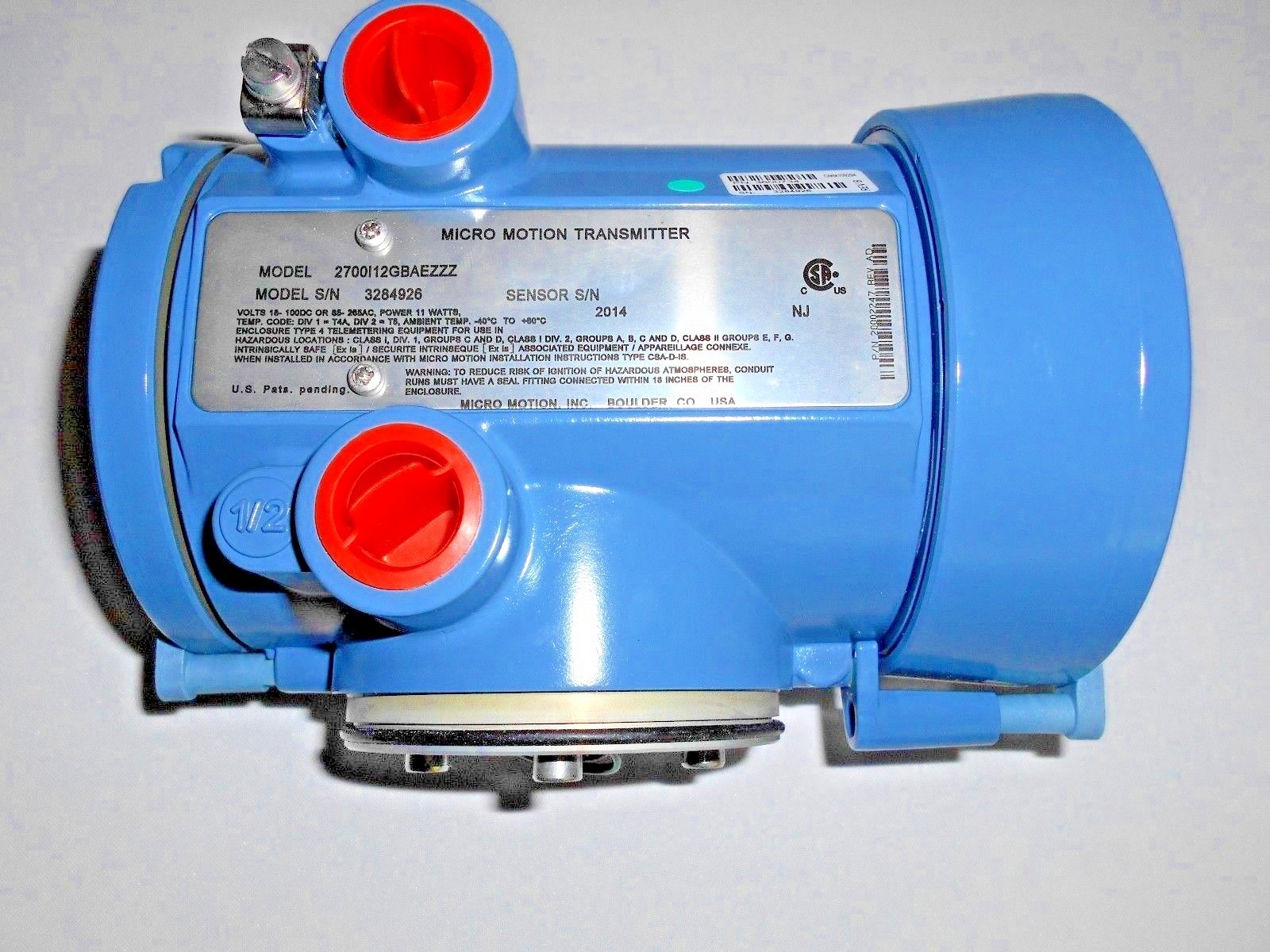 MICRO MOTION 2700 MASS TRANSMITTER 2700I12GBAEZZZ 3600734 REV B ...