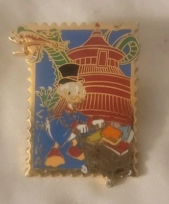 Disney China Stamp Scrooge McDuck Shopping Epcot Pin | eBay