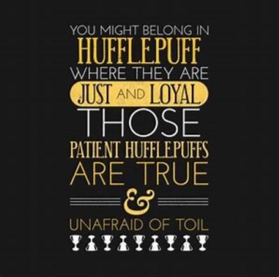 HufflePuff Sign Just & True Hogwart School Witchcraft & Wizardry Potter ...