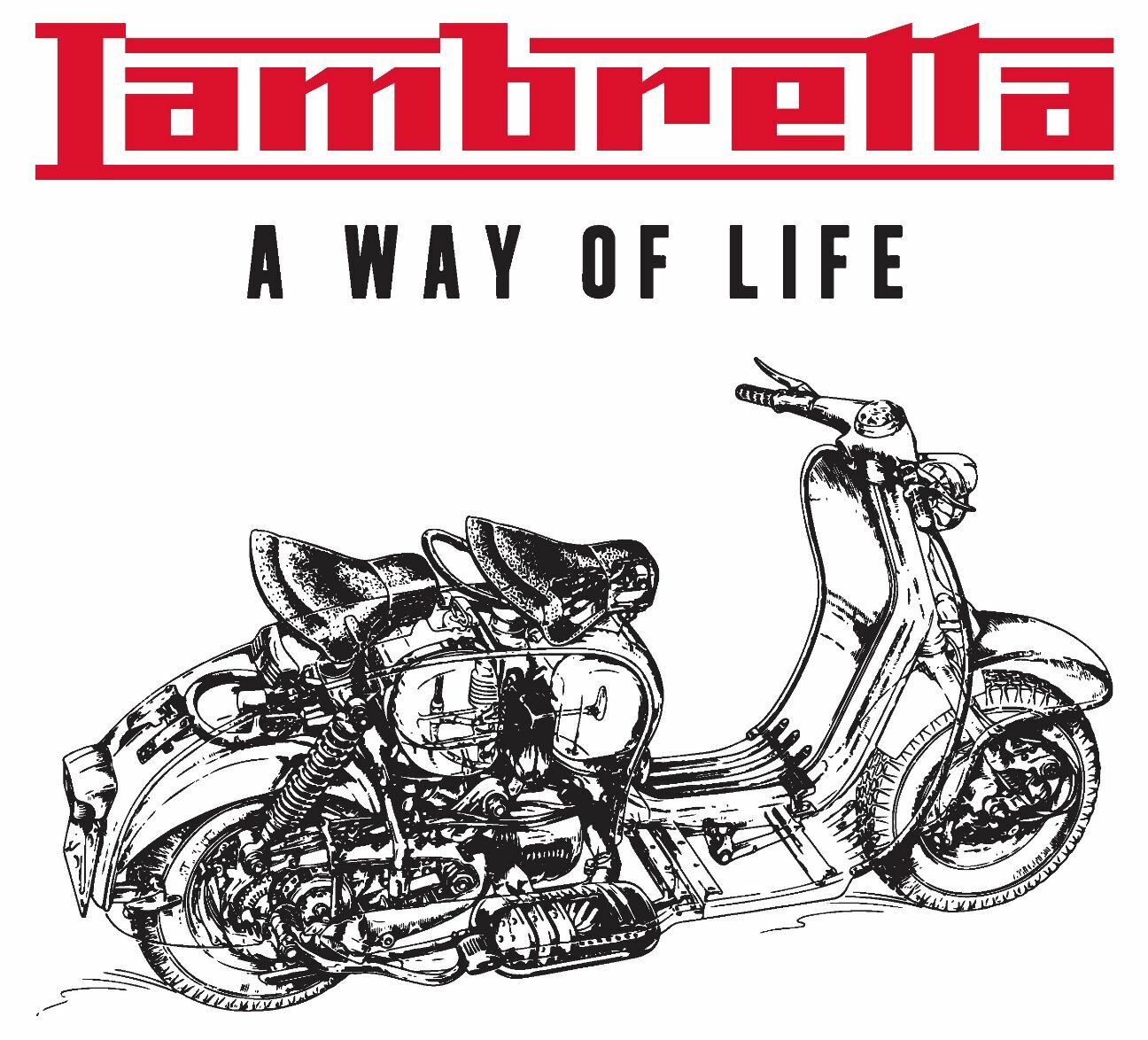 Vinyl Sticker Scootering A Way Of Life scooter mods laptop car retro ...