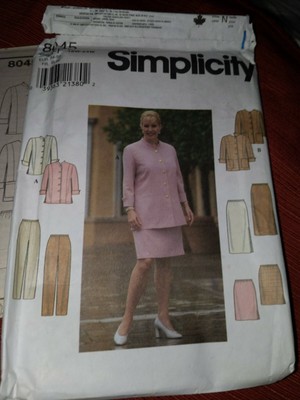 Simplicity 8045 Plus Womens Jacket Pants Skirt Sewing Pattern Uncut 18W ...