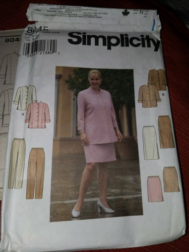 Simplicity 8045 Plus Womens Jacket Pants Skirt Sewing Pattern Uncut 18W ...