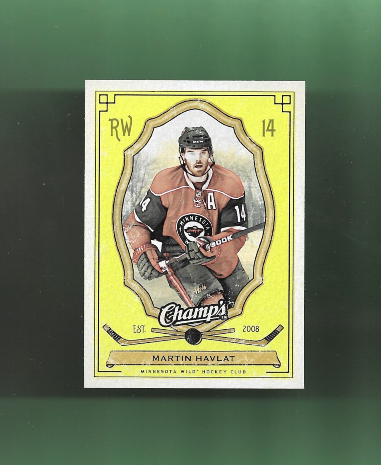 2009-10 UD Champs YELLOW PARALLEL # 53 MARTIN HAVLAT MINNESOTA WILD ...