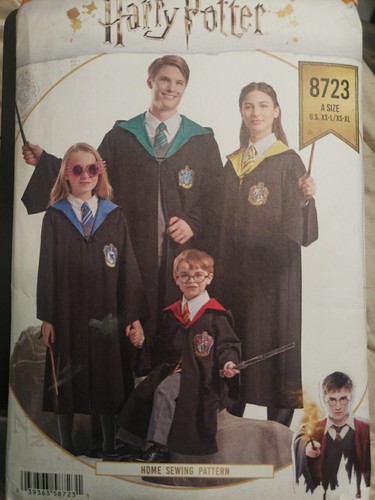 SIMPLICITY PATTERN 8723 HARRY POTTER COSTUMES ADULTSIZES XS-XL KIDS XS ...