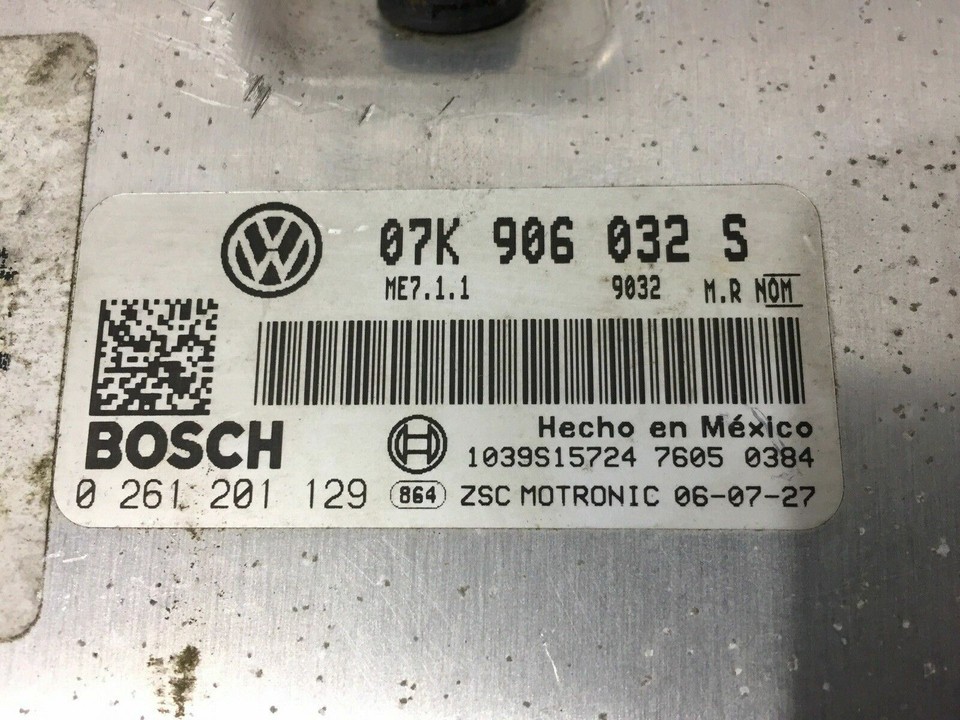 2006 2007 06 07 Rabbit Jetta 2.5 Fed AT ECU ECM engine Computer 07K 906 ...