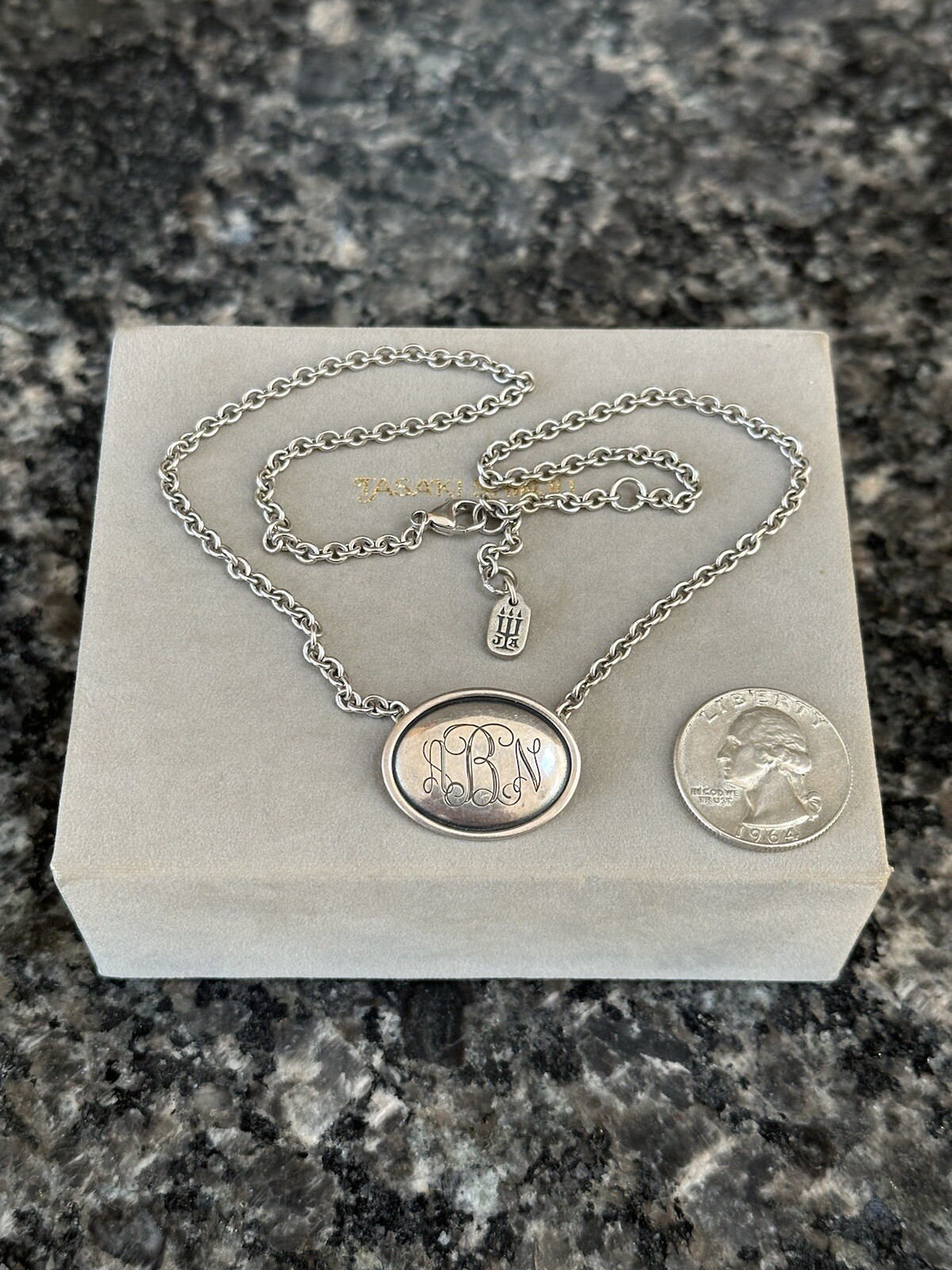James Avery Sterling Silver Name Plate Monogram ID En… - Gem