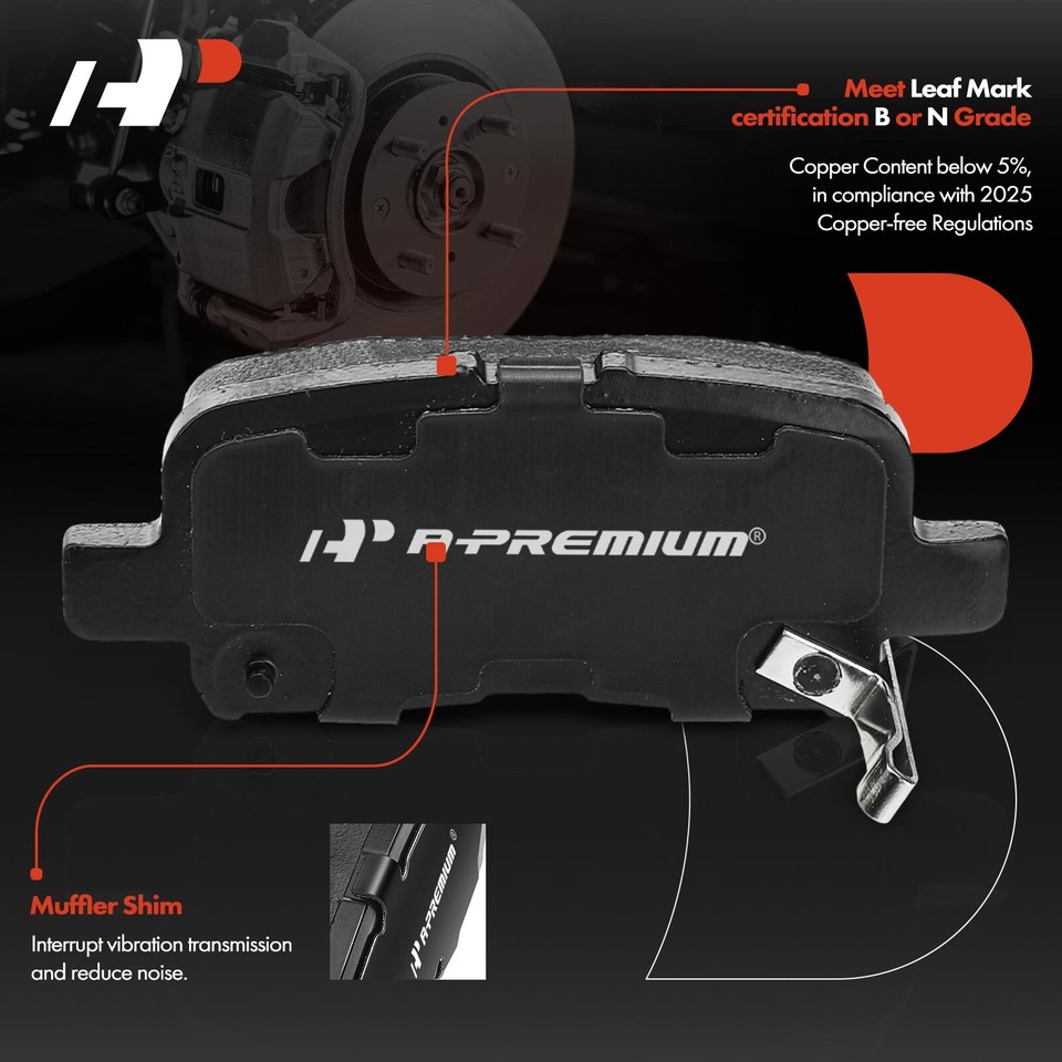 A-Premium Rear Drilled Brake Rotor & Pad & Caliper for Acura MDX Honda ...