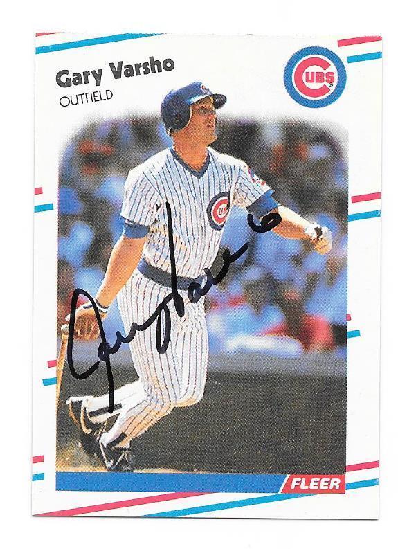 GARY VARSHO 1988 FLEER UPDATE AUTOGRAPHED SIGNED # U-81 CUBS | eBay