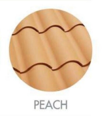 S Type Clay Roof Tile Peach Terracotta Roofing Mediterranean (CUT PIECE ...