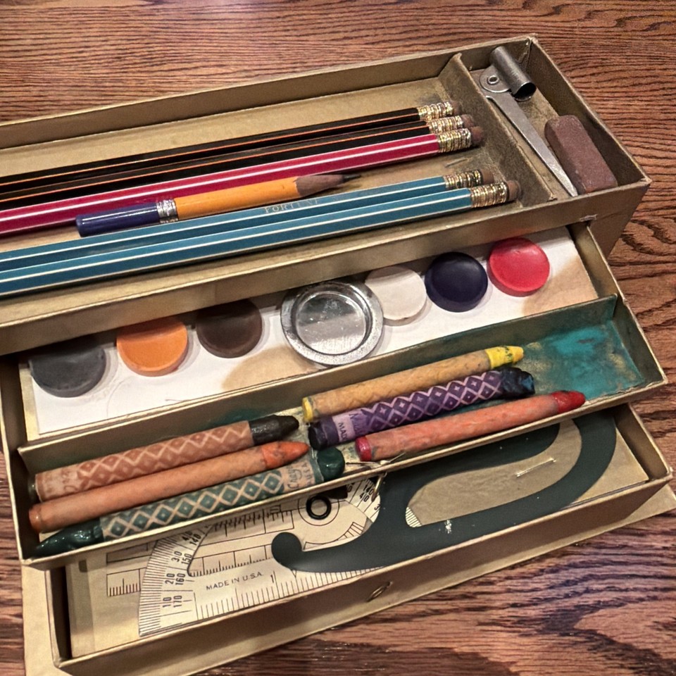 Vintage American Airlines Art And Drafting Kit | eBay