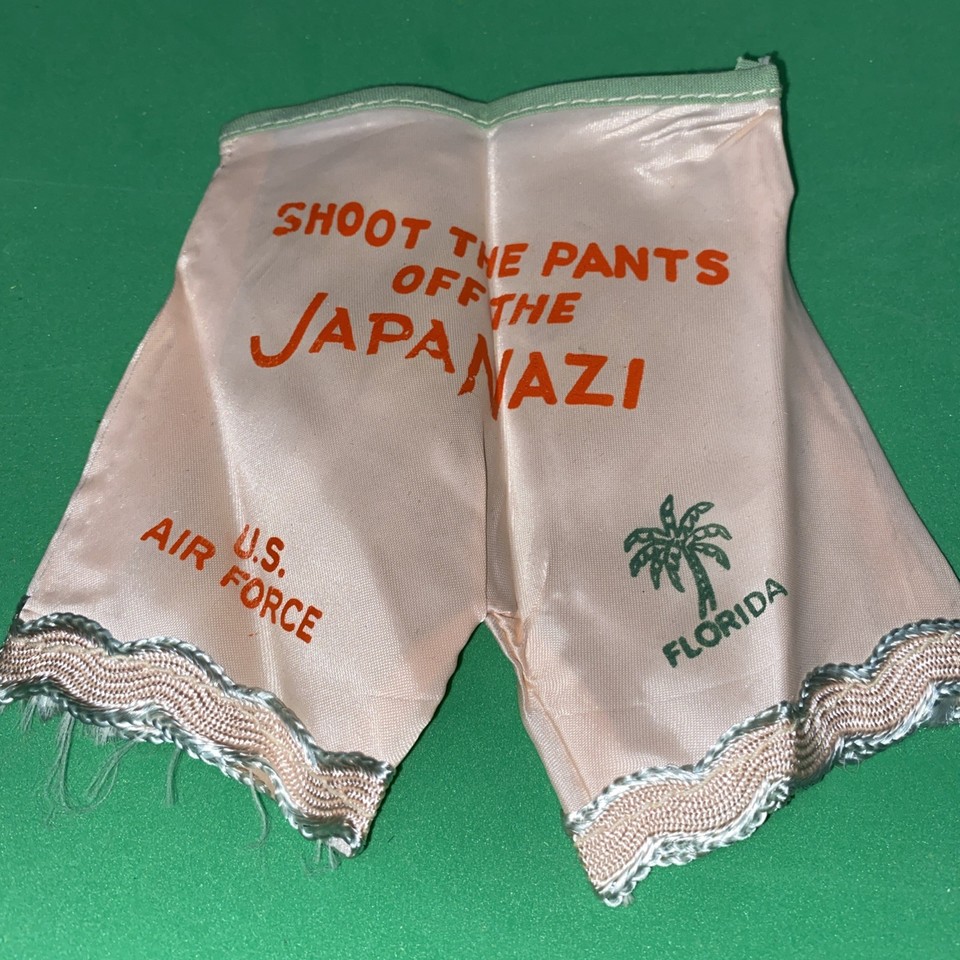 WW2 U.S Air Force Military Propaganda Novelty Silk Pants JapaNazi 1940s ...