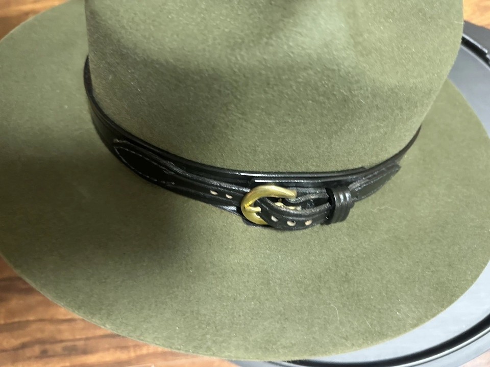 Stratton Park Ranger Forest Service Hat Size 7 1/8” WITH Hat Trap Case ...