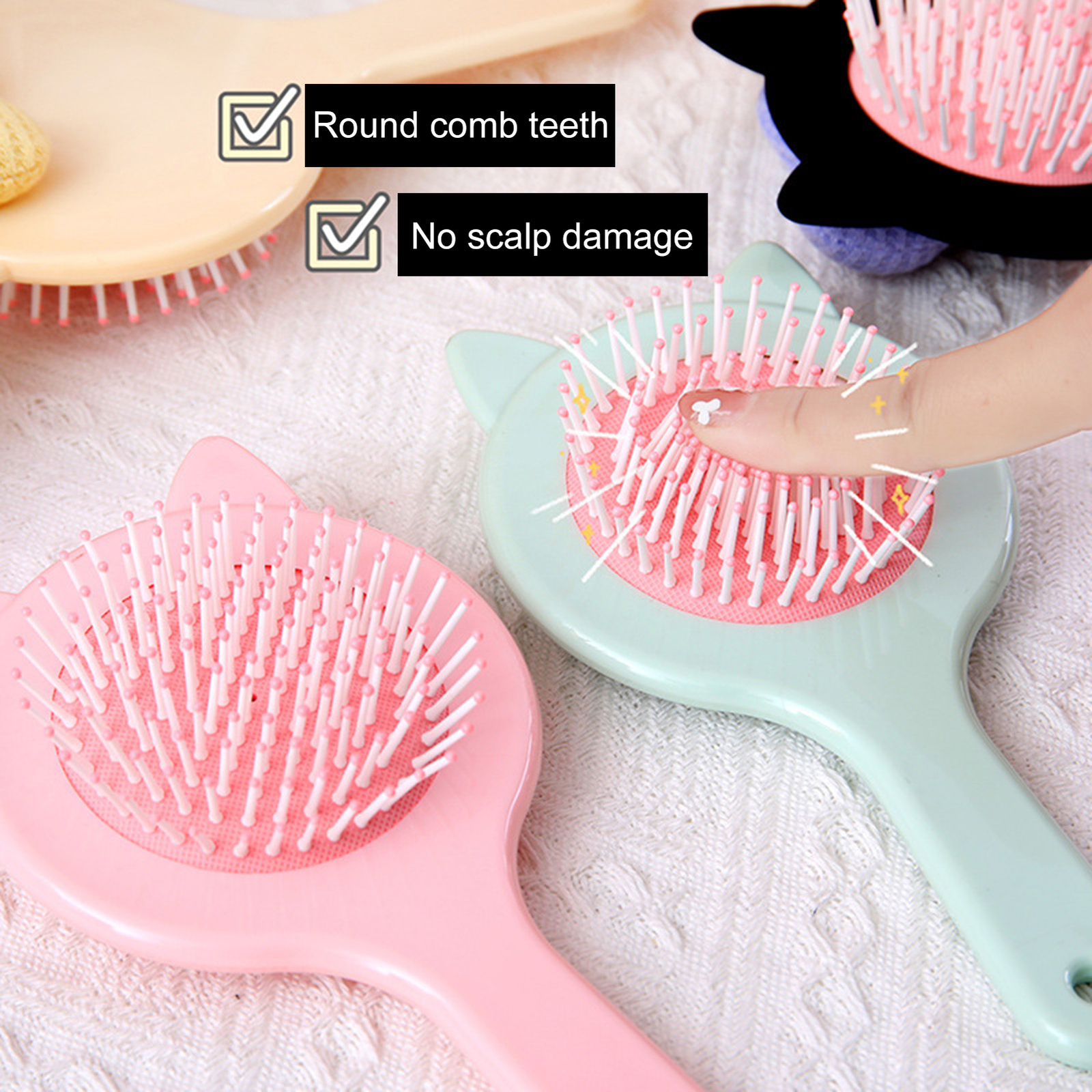 Hair Comb Anti-slip Hairdressing Women Lovely Massage Air Cushion Comb ...