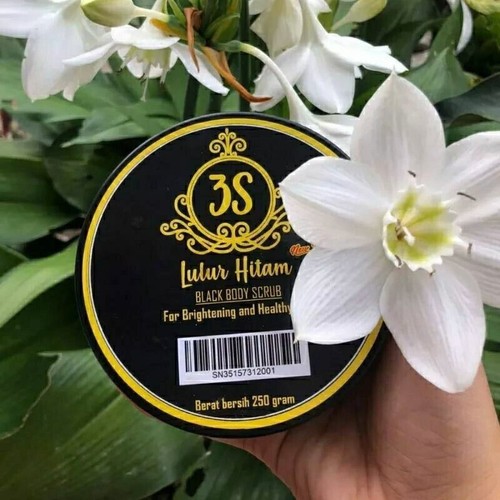 LULUR HITAM 3S Black Rice Scrub For Face & Body Whitening Brightening ...