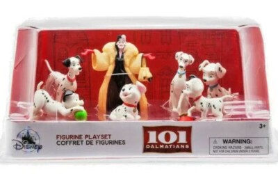 Disney 101 DALMATIANS Figurine Set 7 Mini Figures Puppies Cake Toppers ...