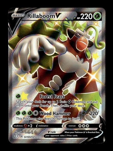 Pokémon TCG - Rillaboom V - Shining Fates: Shiny Vault - SV105 - NM | eBay