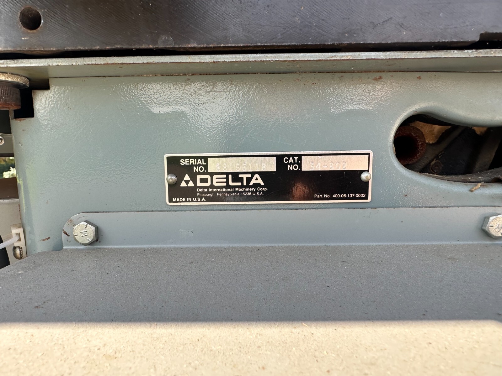 Delta Unisaw Table Saw , 34-802, 1-1/2hp, SN-88166118, 220/440v, 3 ...