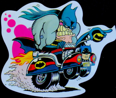 HOT ROD STICKER “BAT ROD”3“ X 2 3/4 “ THIS IS GREAT FOR BATMAN ...