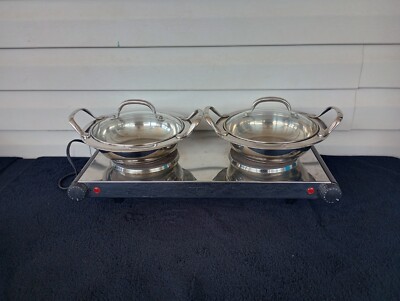 Wolfgang Puck Bistro Collection Double Burner 5 Piece Buffet Set ...