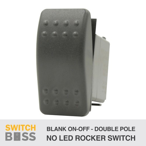 Rocker Switch BLANK ON-OFF NO LED DPST Double Pole Toggle for Caravan ...