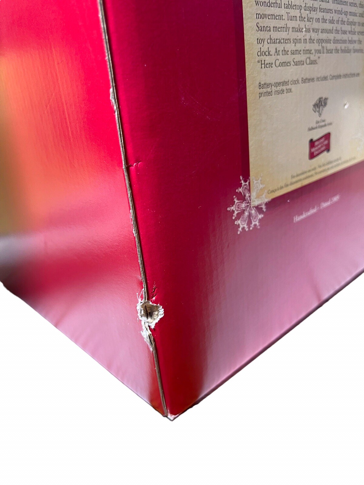 The Merry Old Toymaker 10" Musical Animated Santa tabletop Clock w/ Box ...