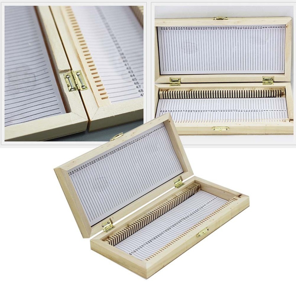 Wooden Box Specimen Display Boxes Microscope Slide Storage Holder Case ...
