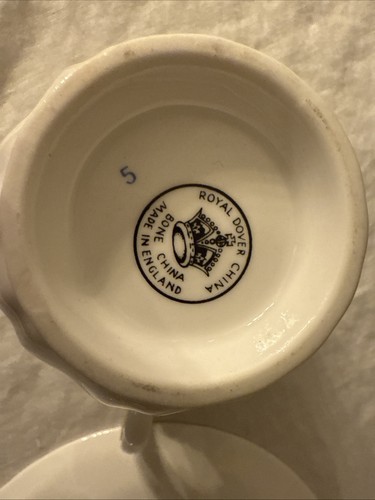 Royal Dover Bone China England Blue & Pink Flowers Teacup & Saucer | eBay