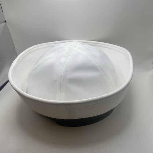 US Navy Enlisted White Dixie Cup Cap Hat Type III USN Sailor Size 7 1/4 ...