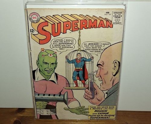 SUPERMAN #167 ORIGIN BRAINIAC BRAINIAC/LUTHOR TEAM-UP 1964 SILVER AGE ...