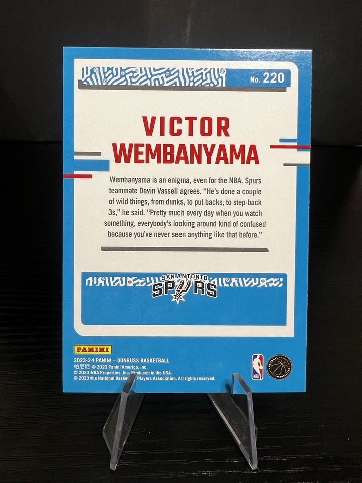2023-24 Panini Donruss Victor Wembanyama Rated Rookie #220 RC FRESH FOR ...