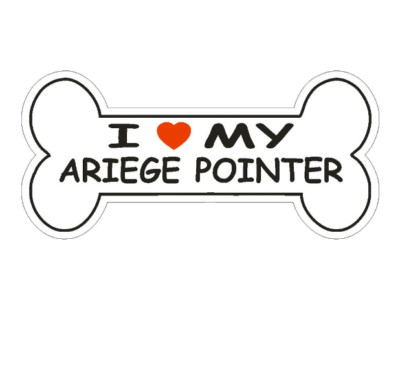 3" love my ariege pointer bone bumper sticker decal usa made | eBay