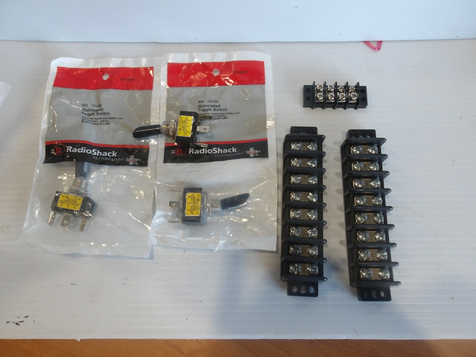 Magnum TB3 Terminal Block 9 Position X2, Radio Shack Toggle Switch x3 ...