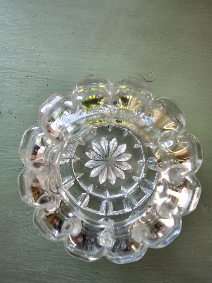 Rose Bowl Vase Duncan Block Waffle Pattern EAPG Clear Glass | eBay