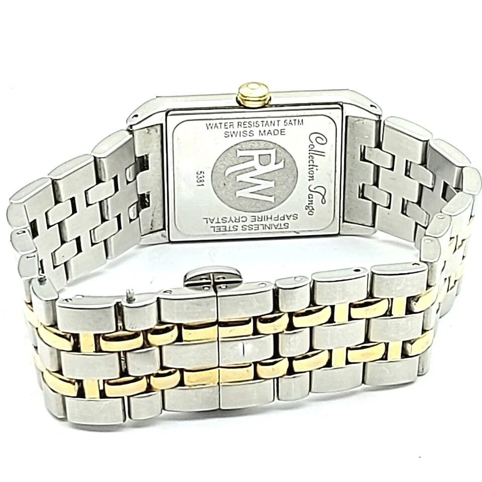 Raymond Weil Tango Collection 18k Gold & Stainless Steel Mens Watch ...