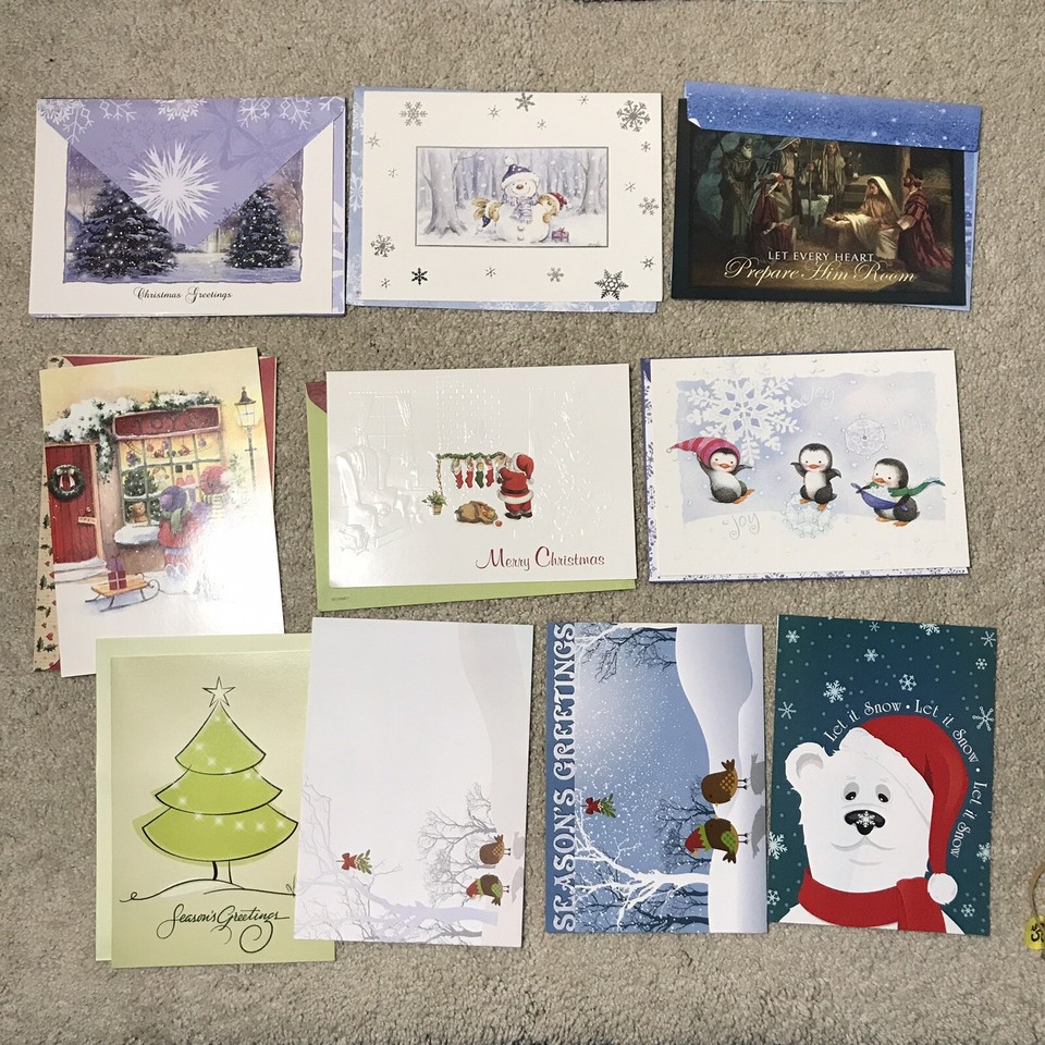 Lot of ~60 Christmas Cards From "His Delight Greetings" and Others W ...