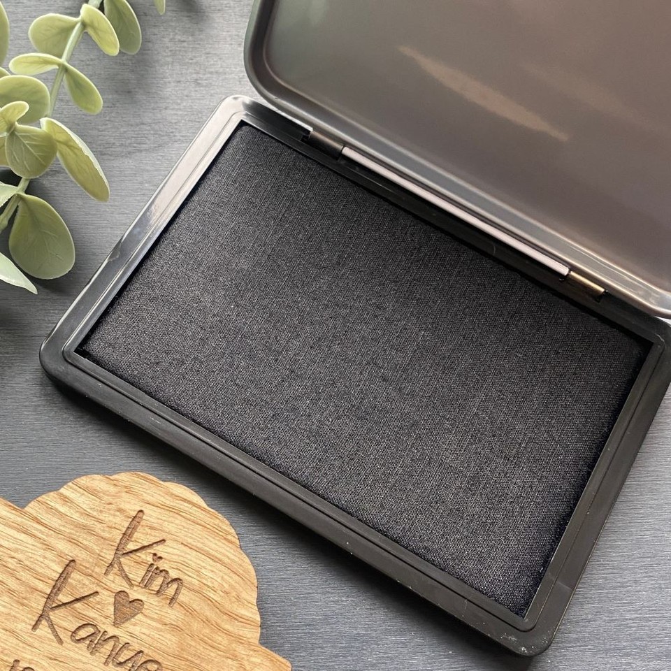 Black Ink Stamp Pad Q-Connect | Crafts Rubber Stamps Office Scrapbook ...