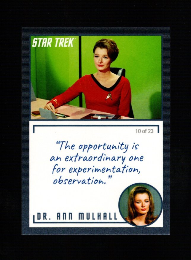 2020 STAR TREK TOS ARCHIVES & INSCRIPTION DR ANN MULHALL #68 VARIATION ...
