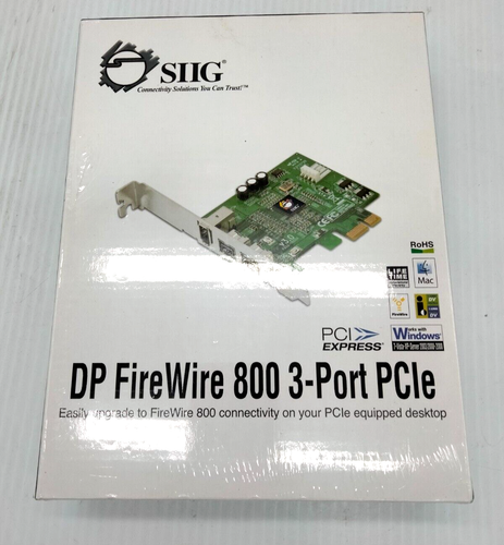 SIIG 3PORT Firewire 800 Pcie 2X9PIN 1X6PIN PCI Express Card for sale ...